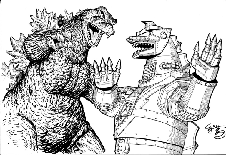 20 Free Printable Godzilla Coloring Pages - DealTrunk